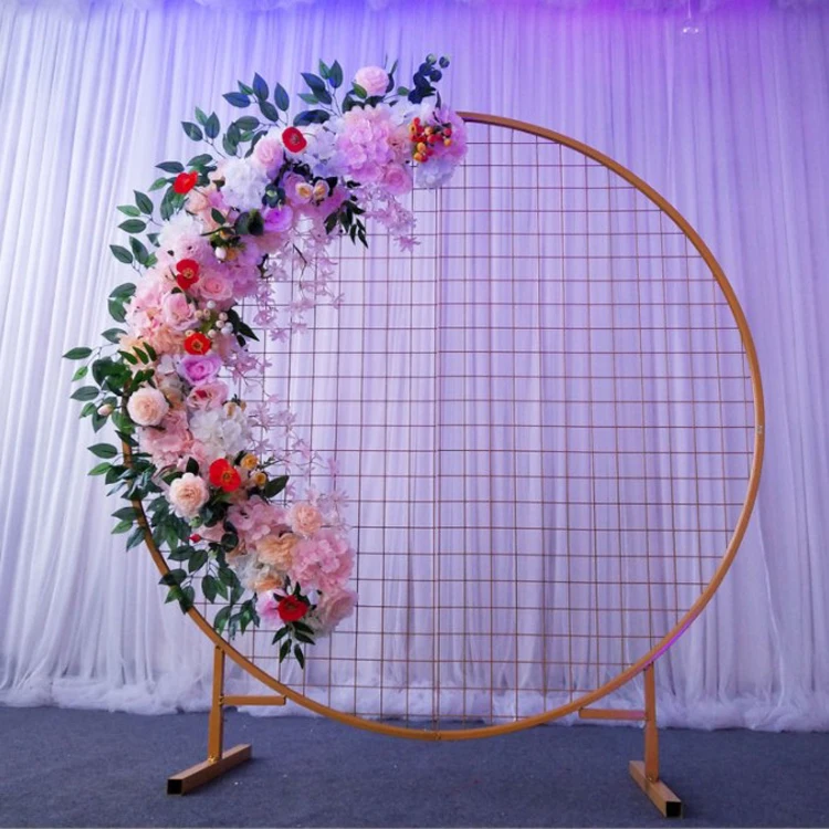 Wholesale Fashion Mesh Round Arch Backdrop,Wedding Arch Stand Round ...