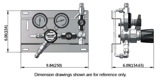 Nitrogen Control Panel Regulator With Semi Automatic Changeover Switch ...