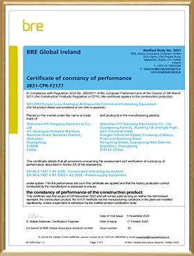 SHENZHEN HTI SANJIANG ELECTRONICS CO., LTD. - Fire alarm, Control panel