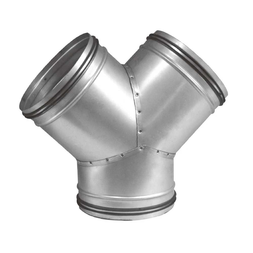 2020 New Metal 45 Degree Y Branch Duct Joint Y-pieces Of Ventilation ...