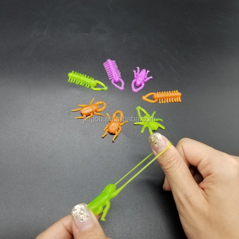Funny Playful Catapult Flying Squeeze Stretchy Insects Soft Plastic ...