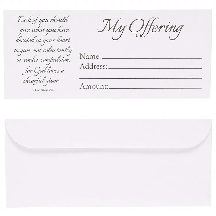 Tithe Envelope Printing - Customized Church Offering Envelopes