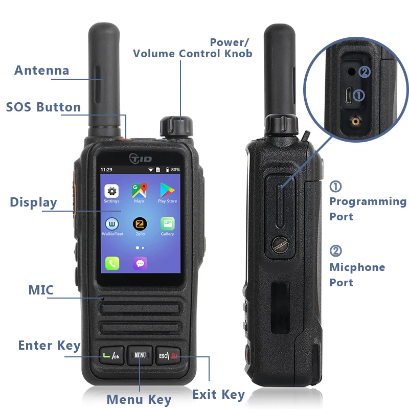 TID Zello Walkiefleet 4G 3G GSM Android POC Walkie Talkie