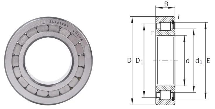 Full Complement Cylindrical Roller Bearing Sl18 3006 Sl183006 - Buy Sl18 3006,Sl 183006,Sl 18 ...
