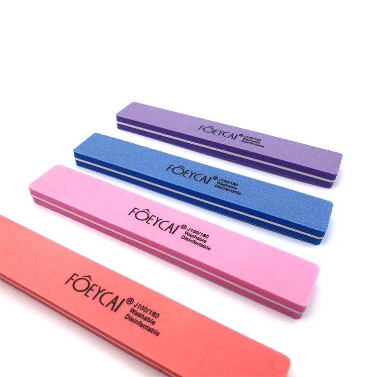 Single Use Manicure 100/180 Grit Square Pink Nail File - Buy Pink Nail ...