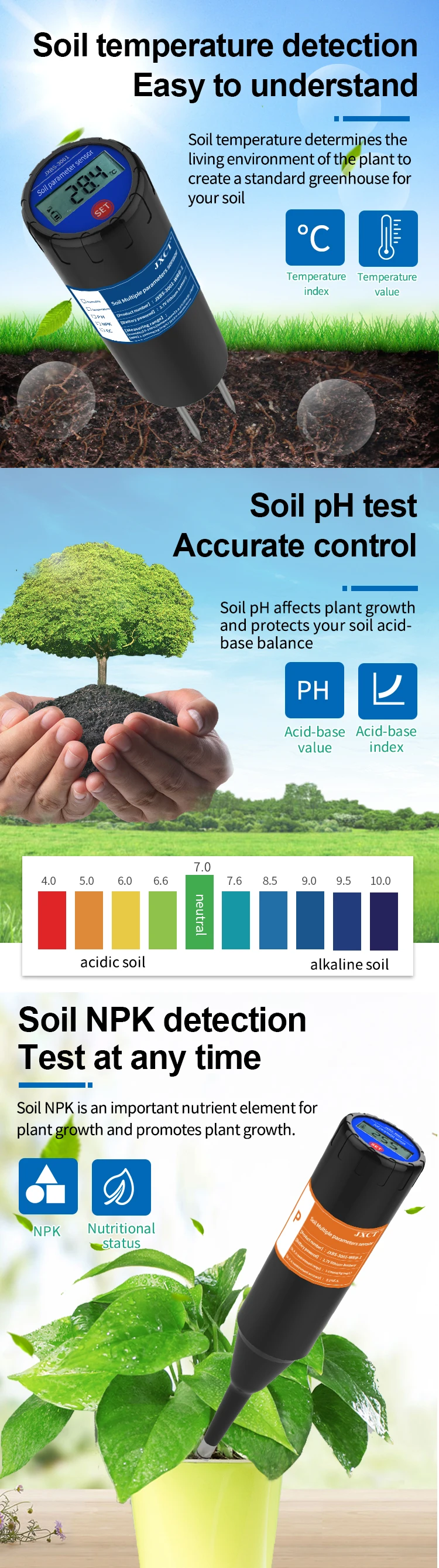 Soil Ec Sensor Portable Measurement Conductivity Tester,Ph Ec Probe ...