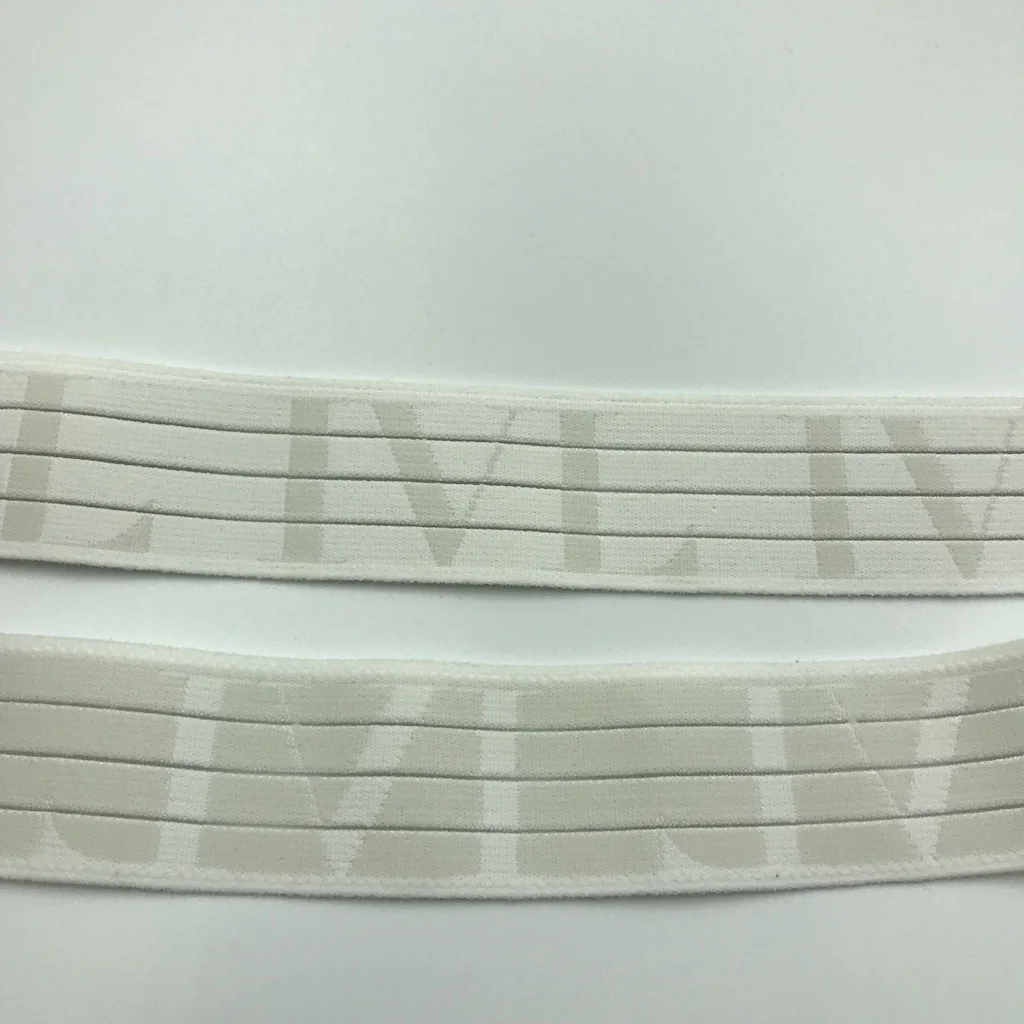 Customized Silicone Printed Embossed Logo Elastic Band for Underwear