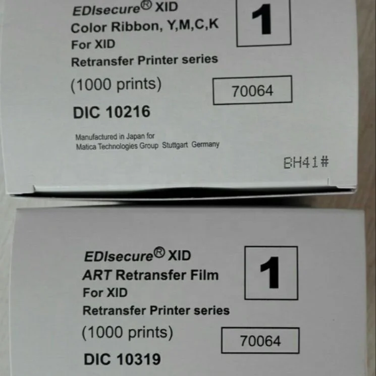 EDIsecure DIC10319 XID ART Retransfer Film + DIC10216 DICcolor ribbon ...