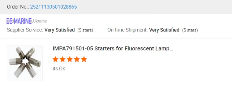 IMPA791501-05 Starters for Fluorescent Lamps - Efficient Lighting