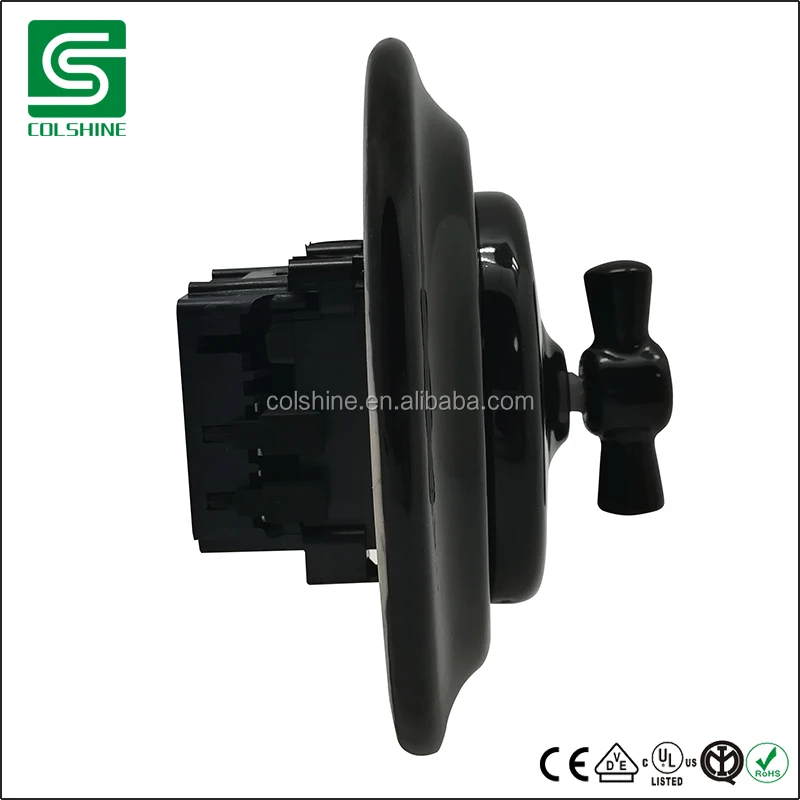 Porcelain Push Button Switch - Retro Ceramic Wall Socket