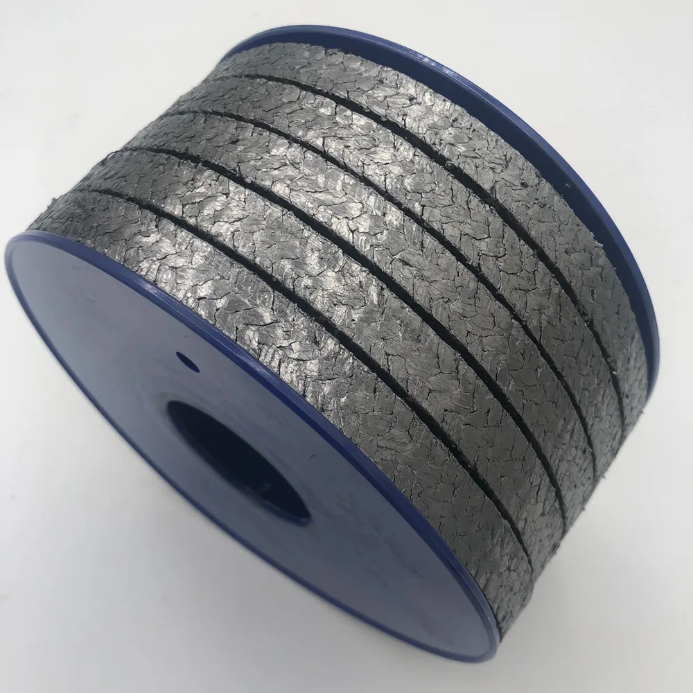 Pure Graphite Gland Packing With Metal Wire Reinforced Braided - Buy ...