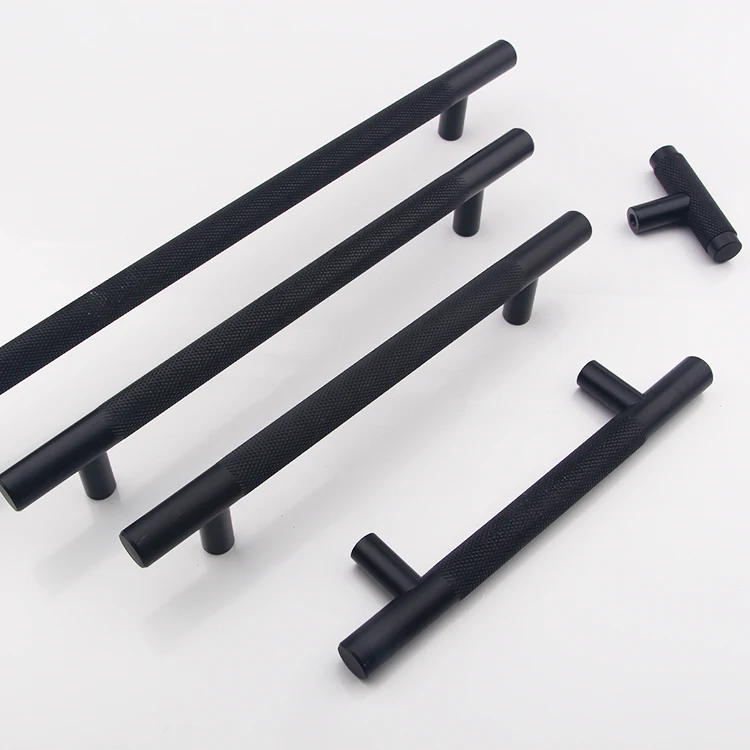 Latest China New Model T Shape Kitchen Handle Gold Aluminum Knurled ...