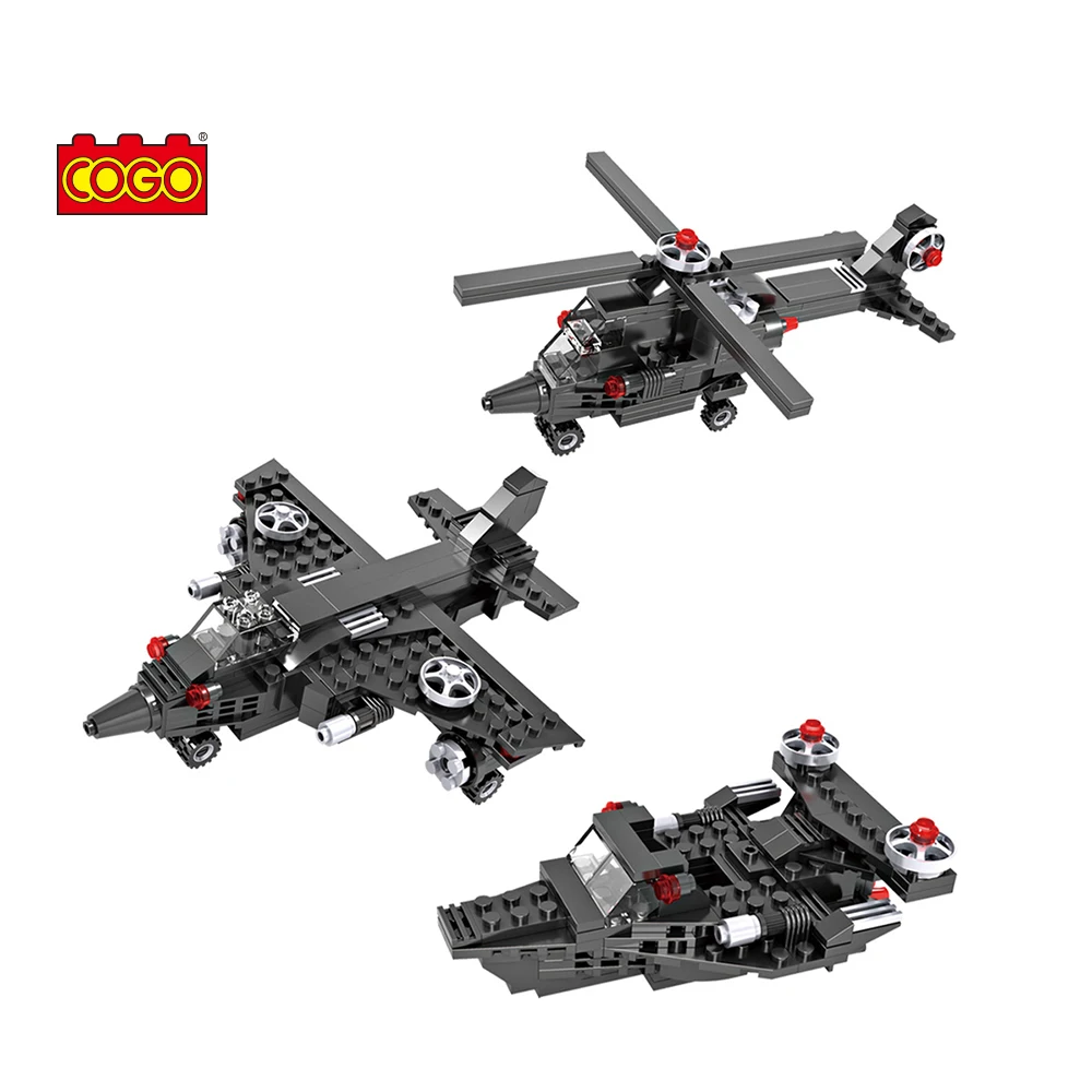 Cogo Deformation Model Building Blocks 3in1 Fighting Flying Helicopter ...