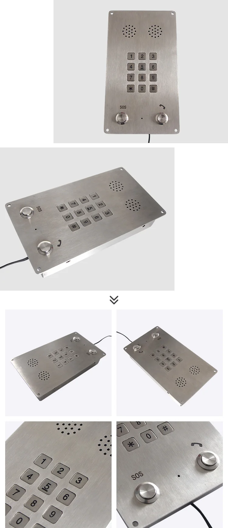 Wall Unit Radio Intercom Two Button Elevator Intercom Phone House ...