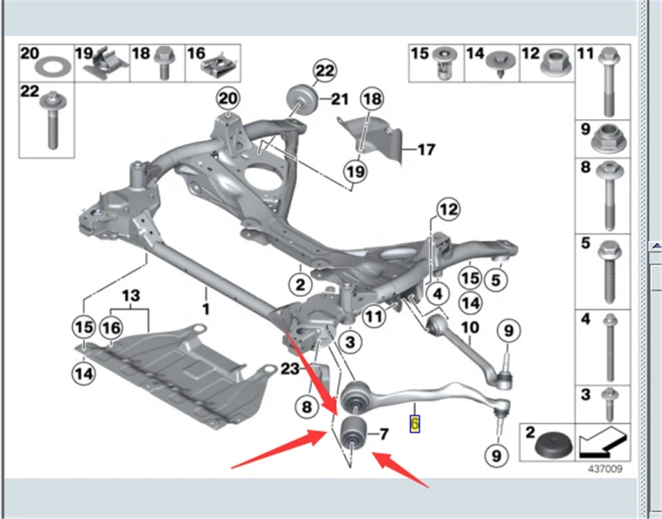 31 12 6 855 743 F30 F35 Bushing Lengan Kontrol Bawah Untuk Bmw F20 F21 ...
