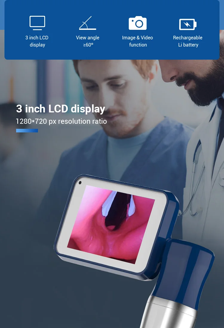 Stylet Intubation Video Laryngoscope With Reusable Blades Portable ...