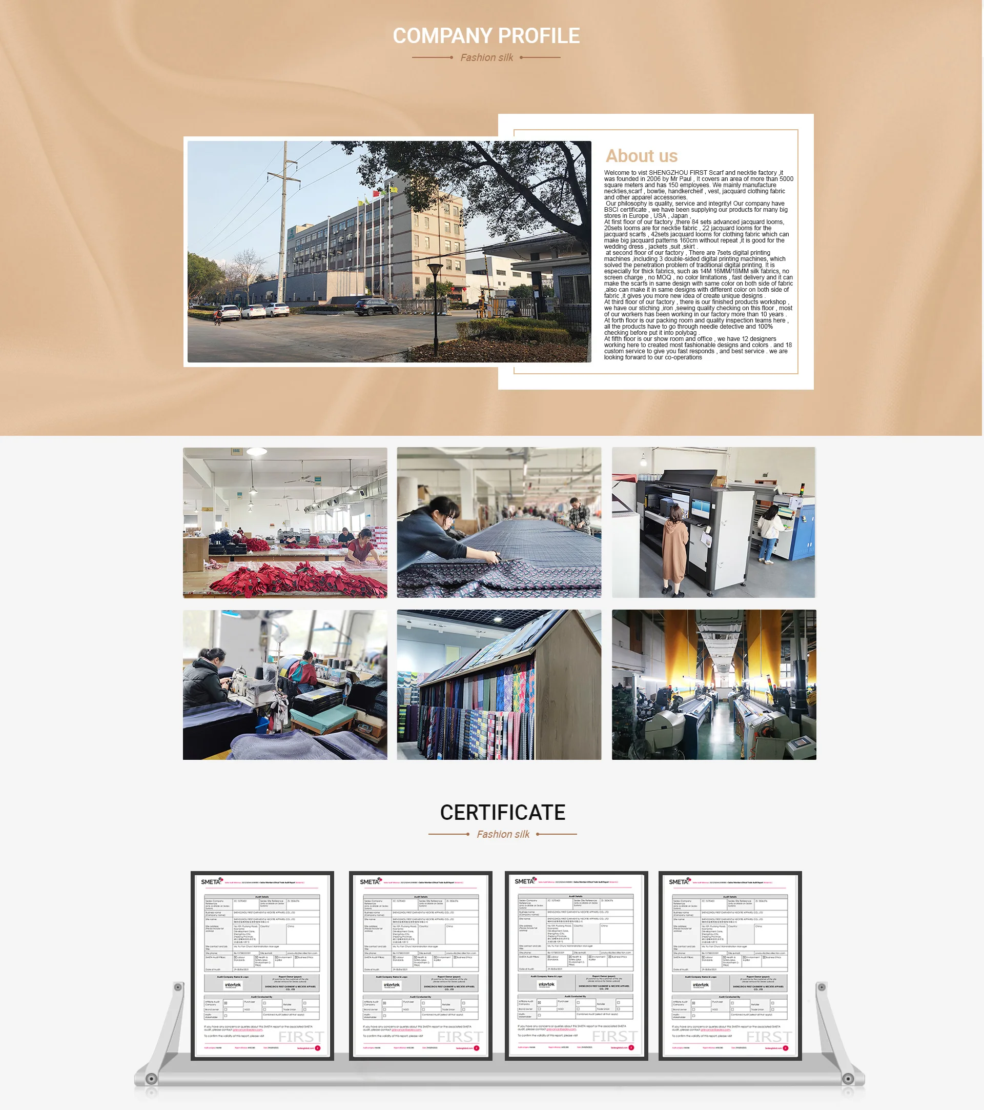 Shengzhou First Garment & Necktie Apparel Co., Ltd. - Neckties, Scarves