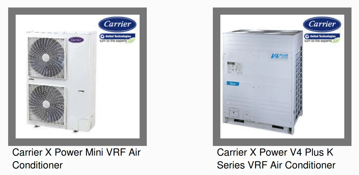 Carrier Vrf Air Conditioning System Air Conditioners 88 Hp (70 Tr ...