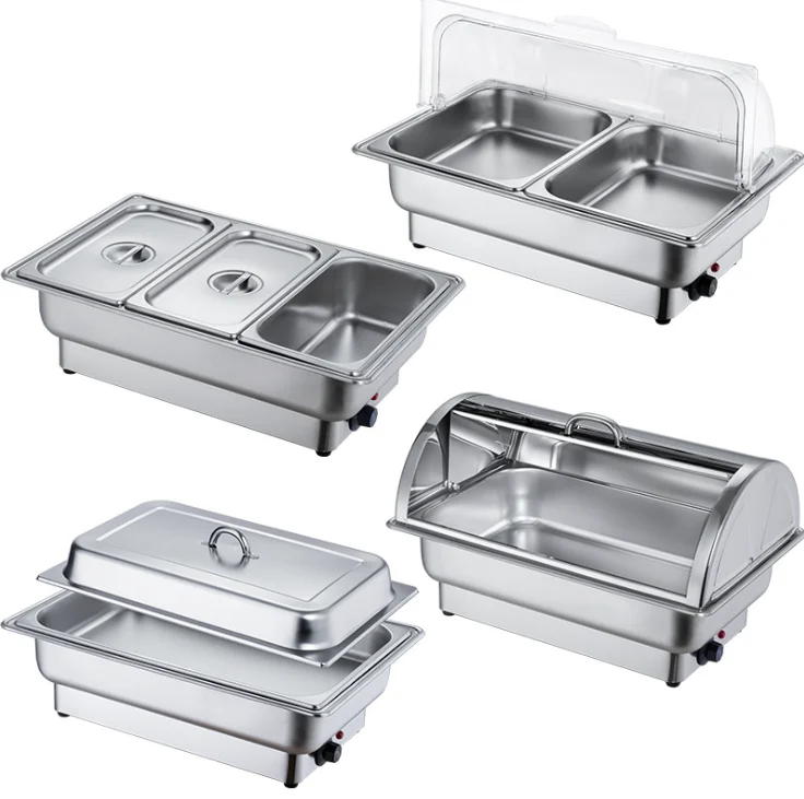Electric Buffet Food Warmer - Stainless Steel Bain Marie