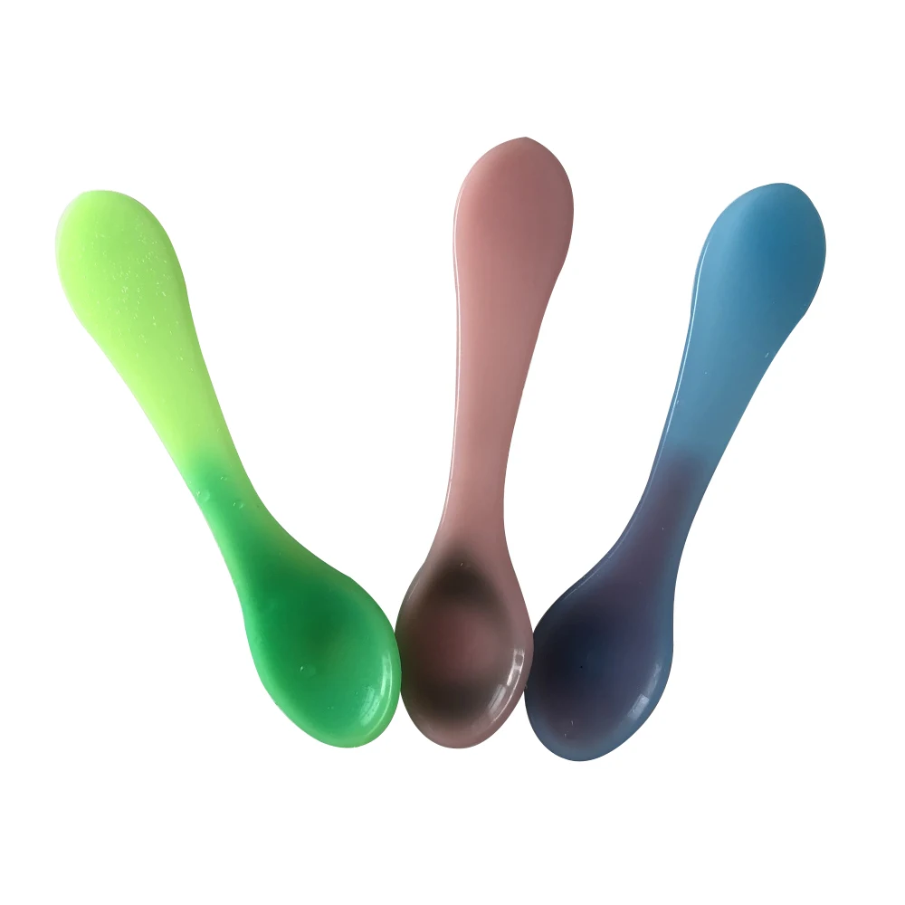 Baby Feeding Pp Plastic Spoon Sensitive Color Changing Spoon - Buy ...