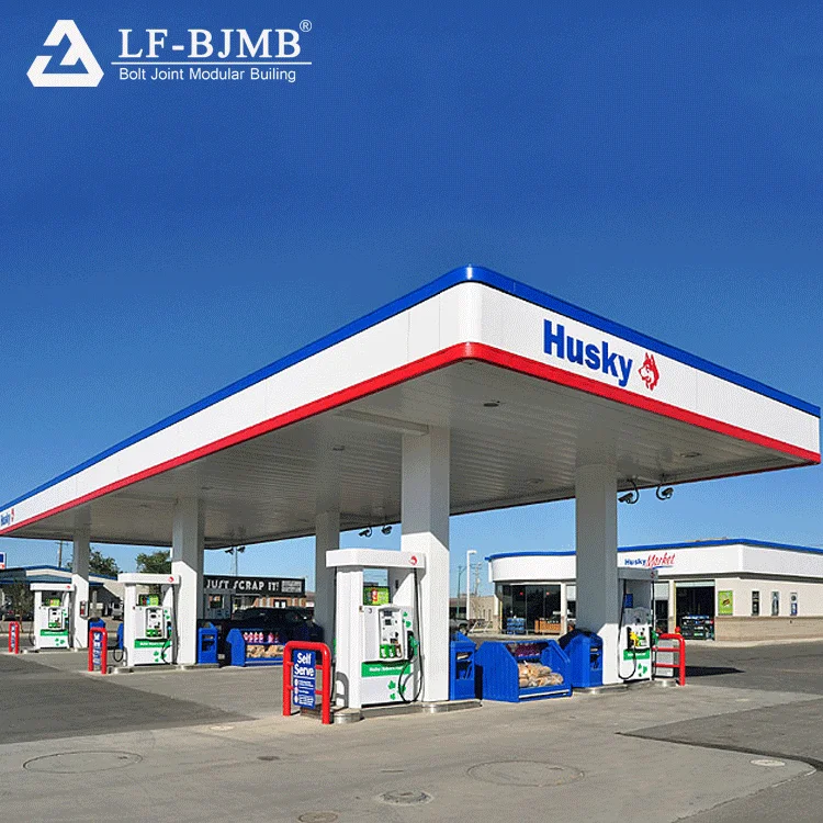 Lf Construction Steel Truss Shed Structure Canopy Gas Station Price ...