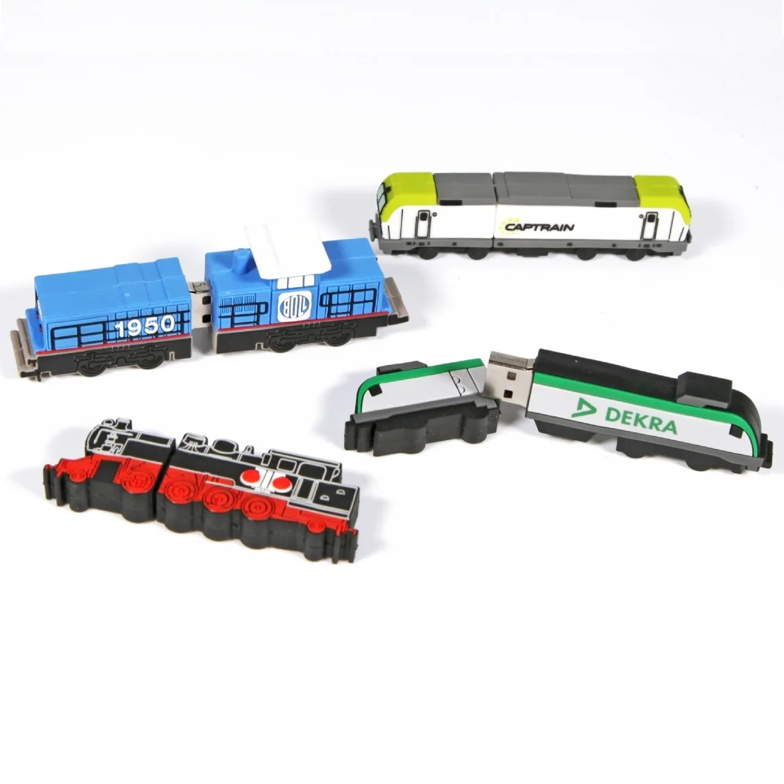 Customized PVC 3D Train Shape USB Flash Drive - 32GB
