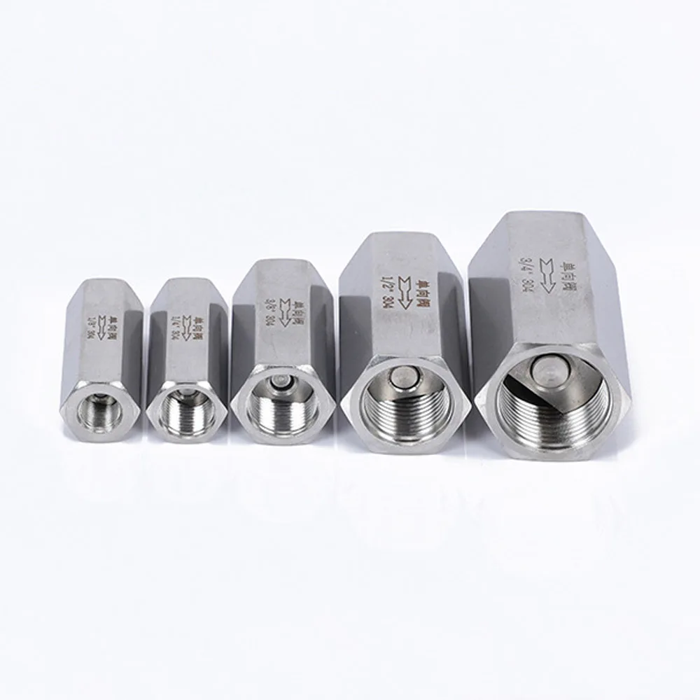Stainless Steel 316/304 Air Check Valve High Pressure Hexagon Female ...