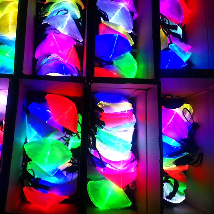 Fashion Halloween Led Mask Music Festival Party Light Up Mask Led Rave ...
