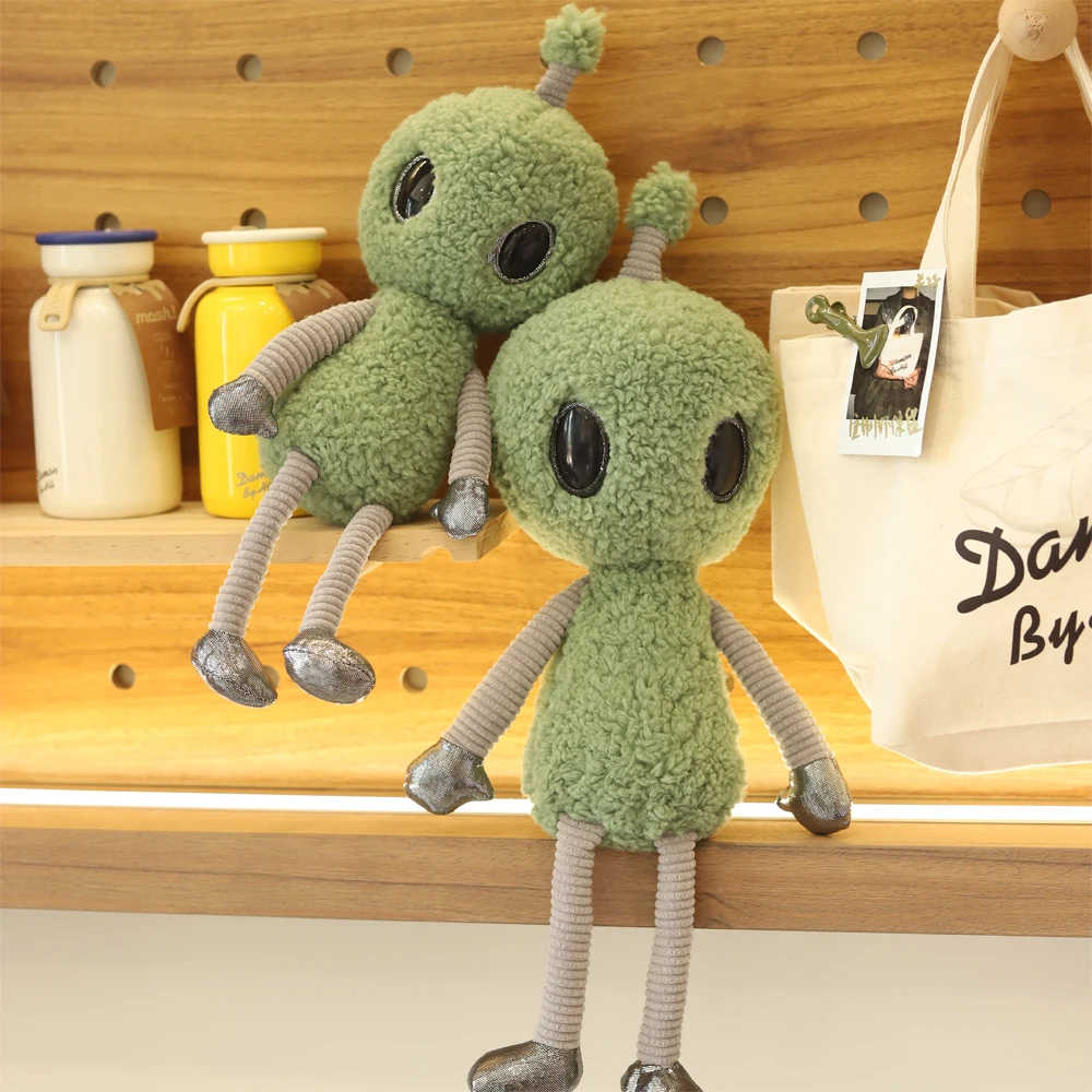 Ready To Ship Stuffed Green Alien Plush Toys With Big Eyes For Children ...