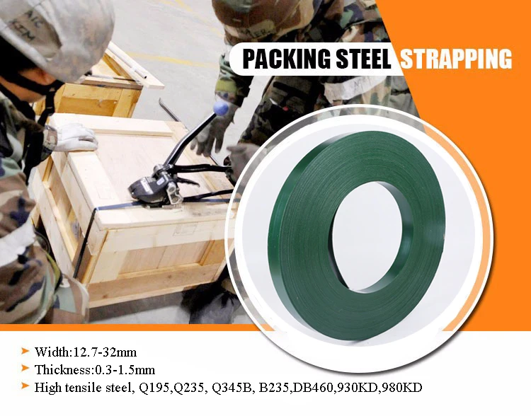 Tensile Strength Color Painted Metal Strip Packing Hoop Iron Steel ...