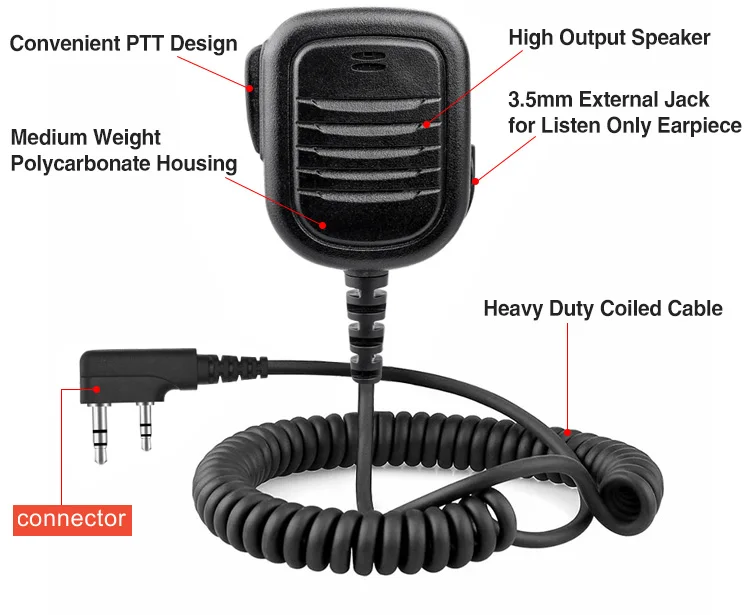 Two Way Radio Shoudle Speaker Microphone For Eads Tph700 Walkie Talkie ...