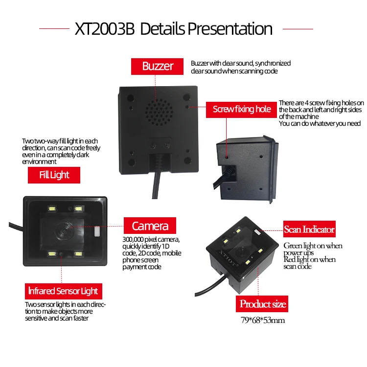 Xt2003c Xtiot Usb Rs485 Rs232 Ttl Ticket Counting Machine Qr Code ...