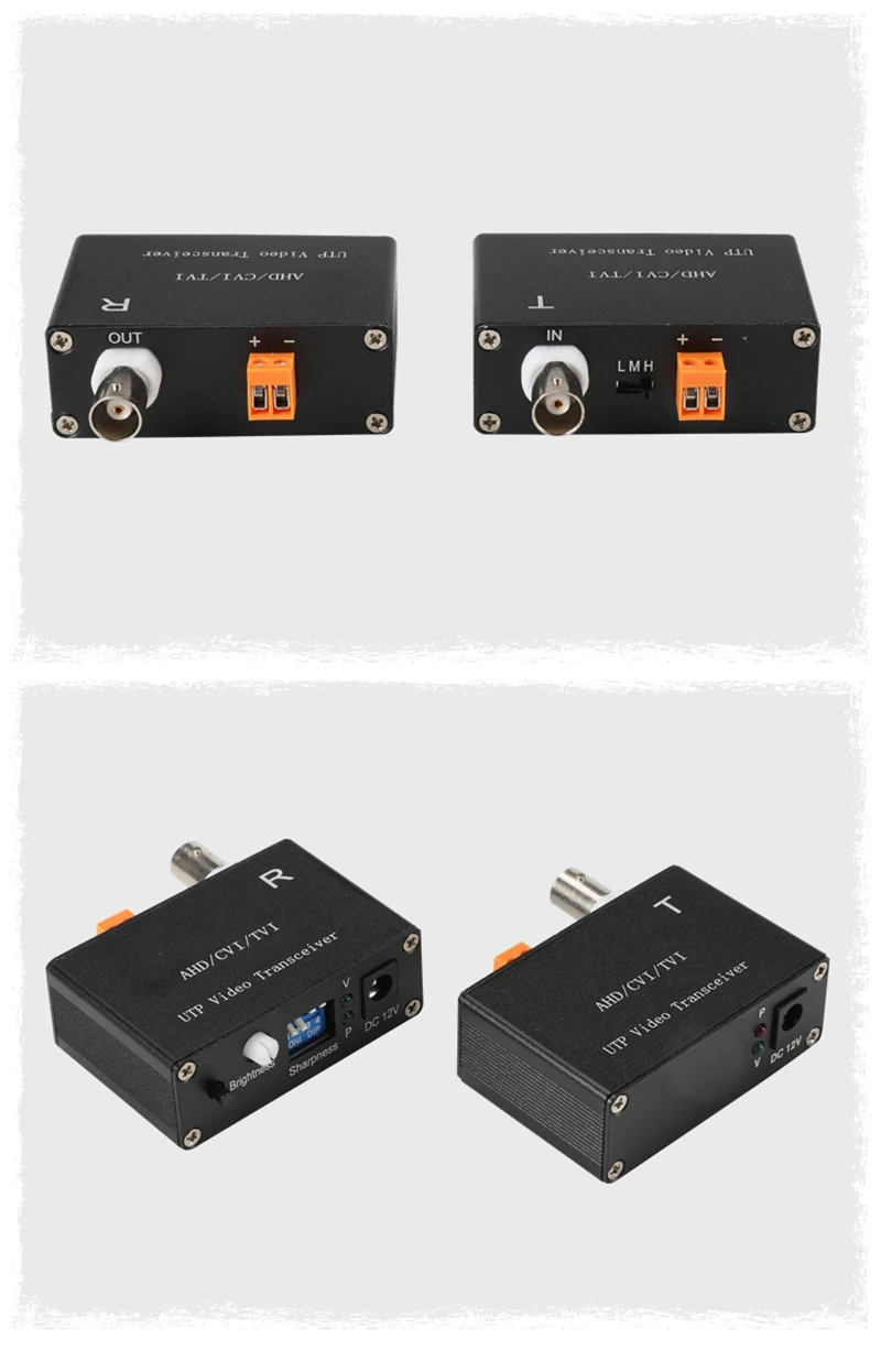 5mp Twisted Pair Cctv Video Balun Active Transceivers 2500ft Distance ...