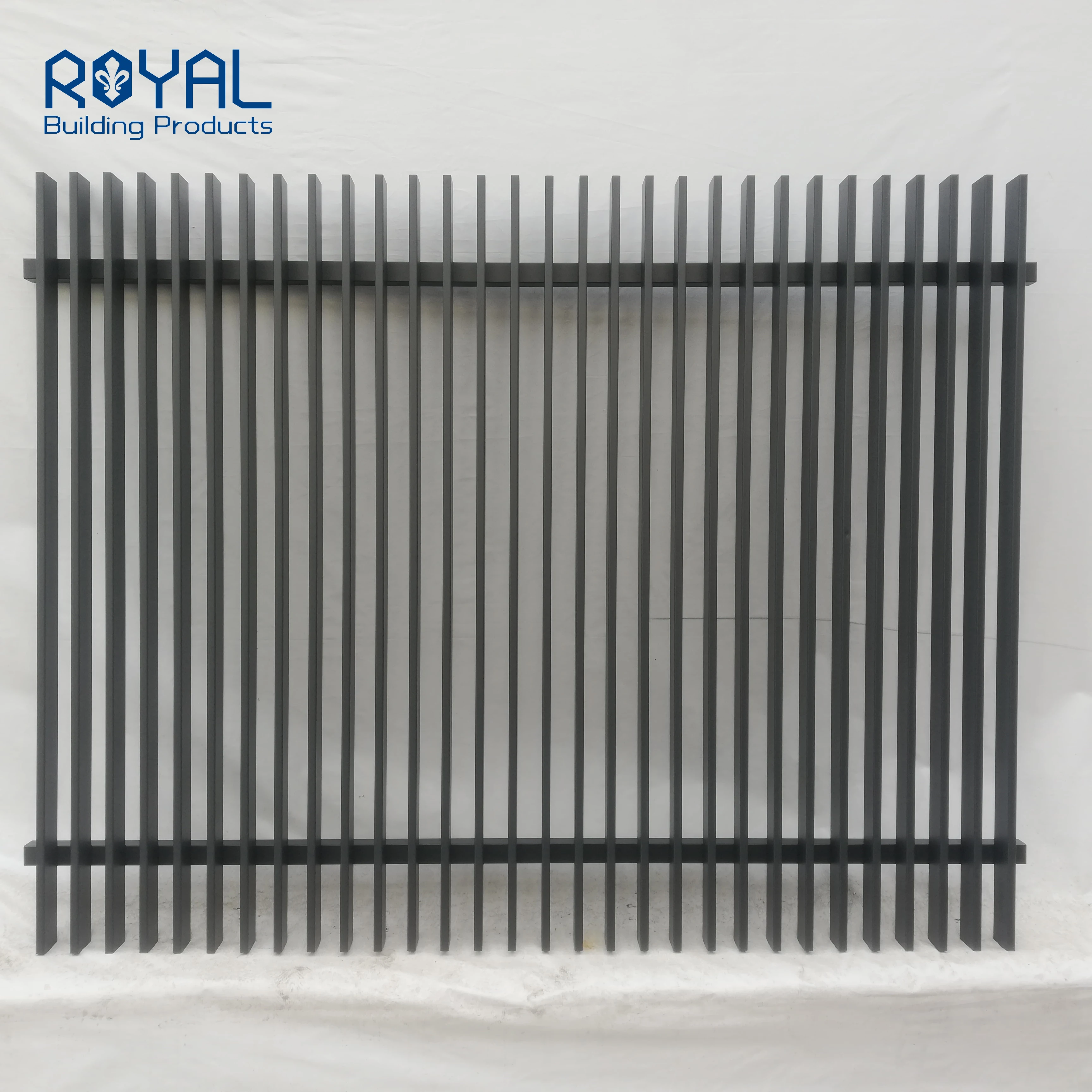 Customized Welded Powder Coated Black Picket Slats Modern Outdoor ...