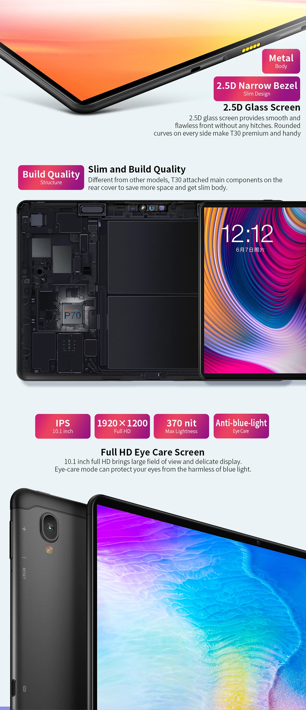 Teclast T30 Tablet PC - Android 9.0, 4G, and Dual Cameras