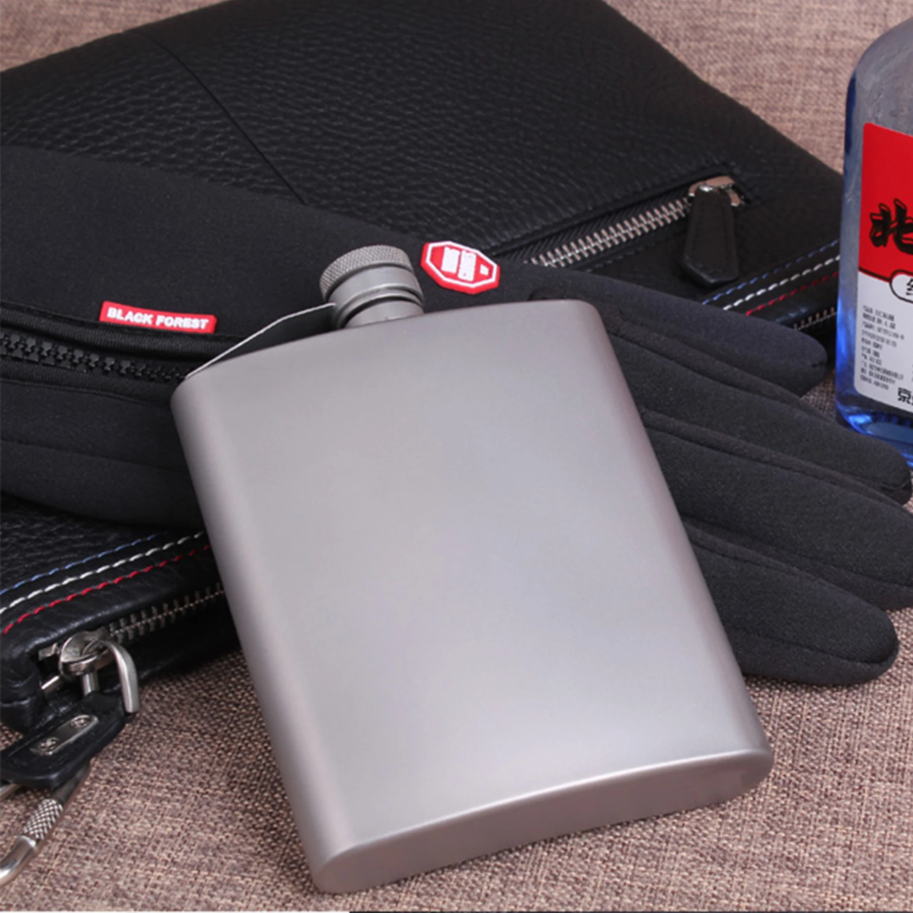 Men Whisky Flask 7oz Leak Proof Wine Pocket Titanium Hip Flask With ...