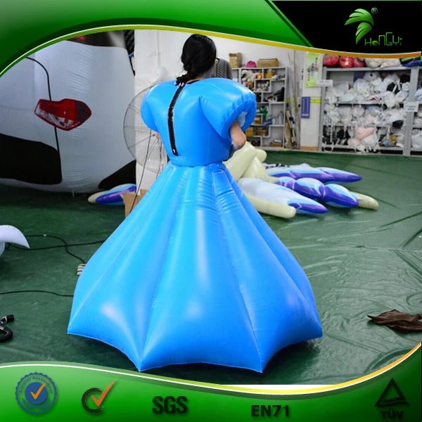 Customized Skirt Inflatable Clothes Blue Inflatable Costumes PVC ...