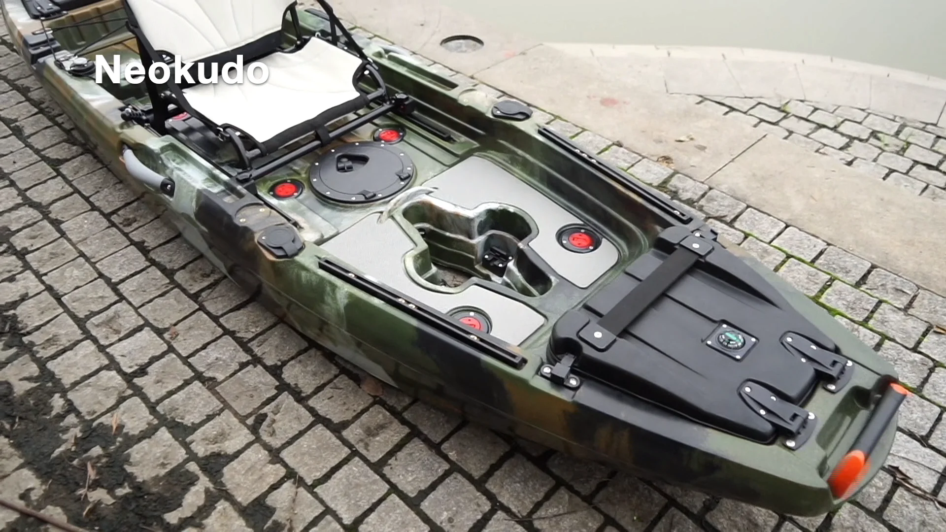 3m Roto-molded Sit On Top Fishing Kayak With Paddles And Upright Chair ...