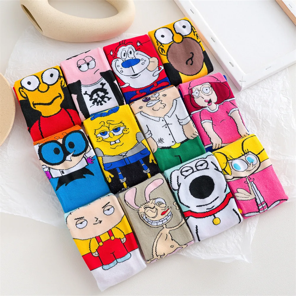 Custom Personality Funny Comics Cartoon Socks for Men & Women