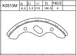 Rear Brake Shoe Assembly 04495-37032 for Hino Dutro 300 Series & Toyota ...