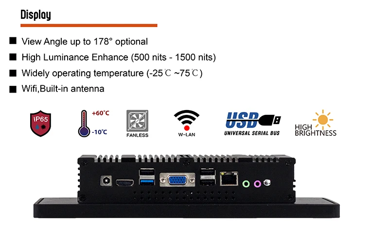 Industrial Fanless Panel Pc With Splash Proof And Sunlight Readability ...