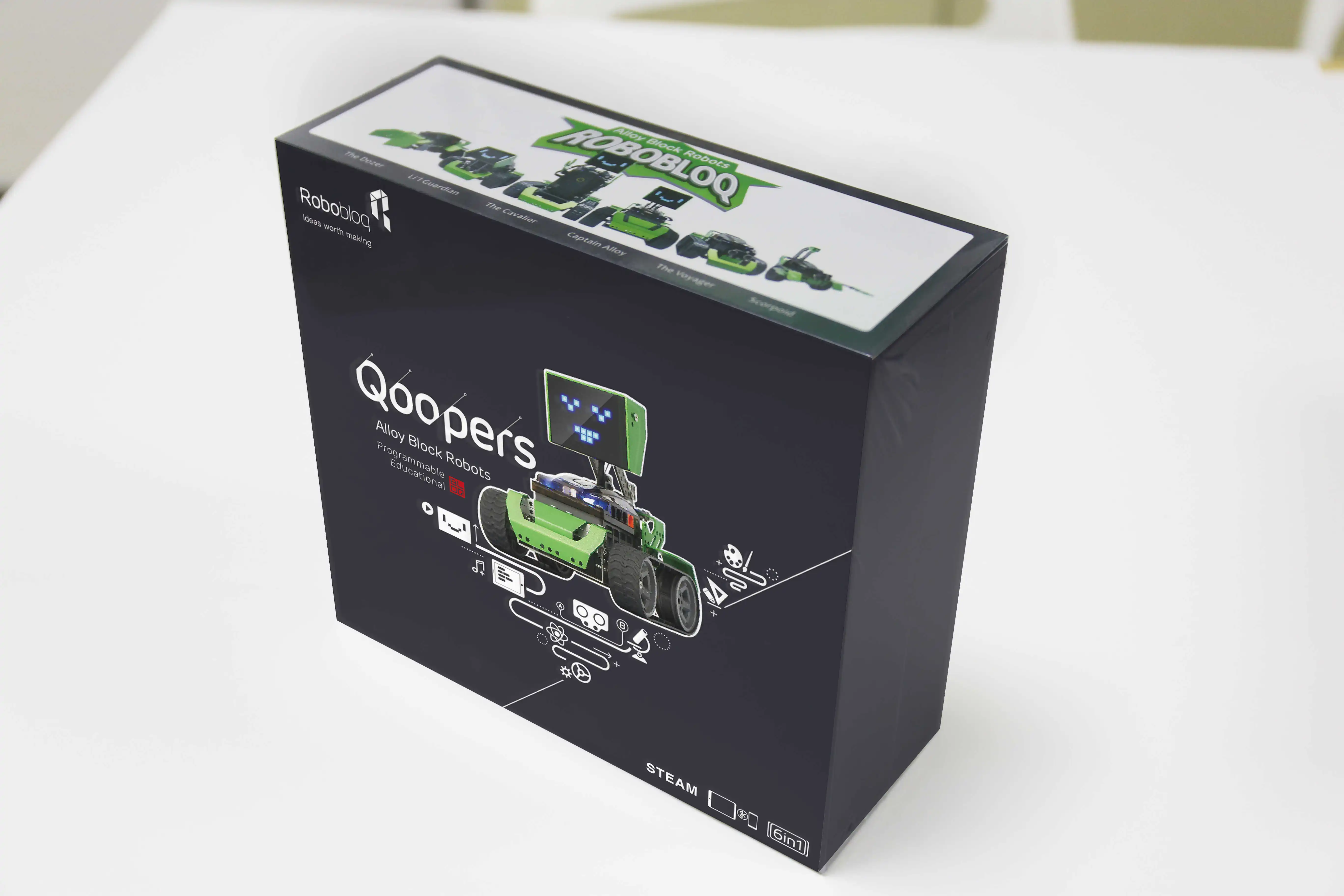 Robobloq Stem Robot Kit - Diy 6 In 1 Advanced Mechanical Building Block ...