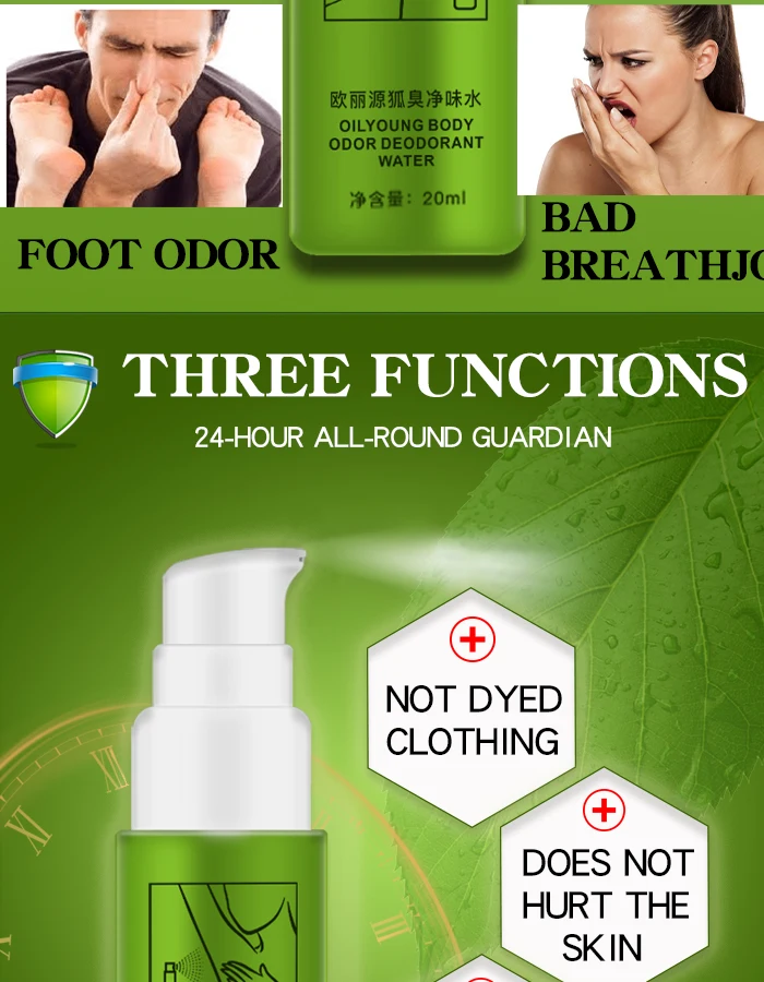 Removing Body Odor Natural Remove Armpit Bad Body Odor Water Deodorizer ...