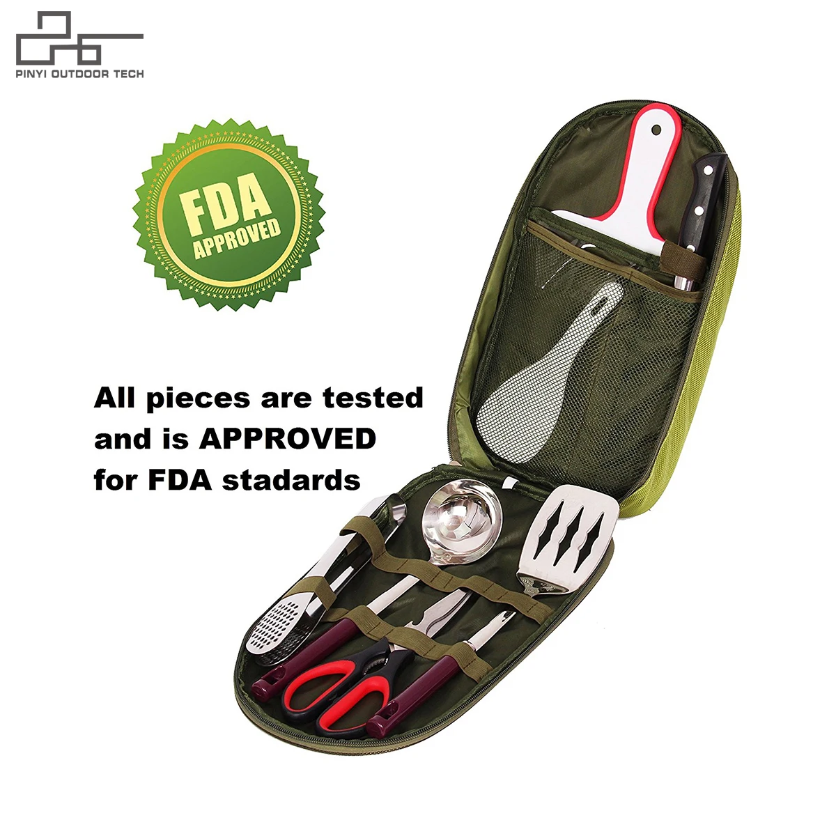 Camp Kitchen Set Utensil Organizer Travel Set Portable Bbq Camping ...