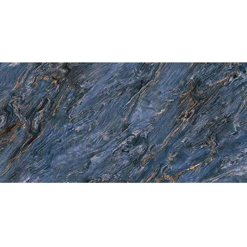 750x1500mm Marble Look Blue Continuous Porcelain Glossy Floor Tile ...