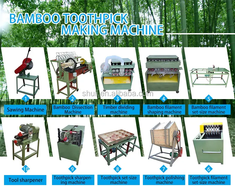 Easy Operating Automatic Making Machine Bamboo Toothpick / Tooth Pick ...