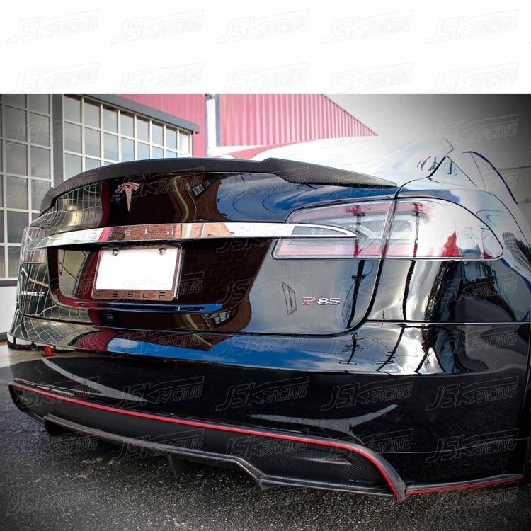 REVOZ STYLE CARBON FIBER REAR DIFFUSER for 2014-2016 TESLA MODEL S