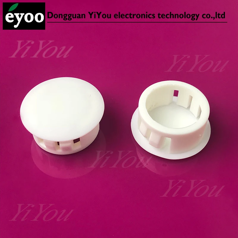 20mm Nylon Hole Plug White/black Plastic Snap In Blank Lock Hole Plug ...