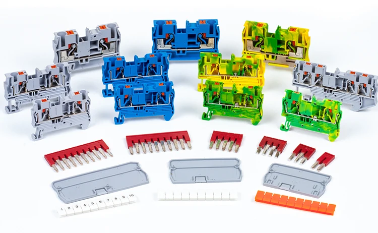 Fast Wiring Connector Din Rail Terminal Block Pt2.5-quattro Spring ...