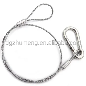 Safety Steel Wire Rope Sling Cable Assembly with End Terminals Eyelet ...
